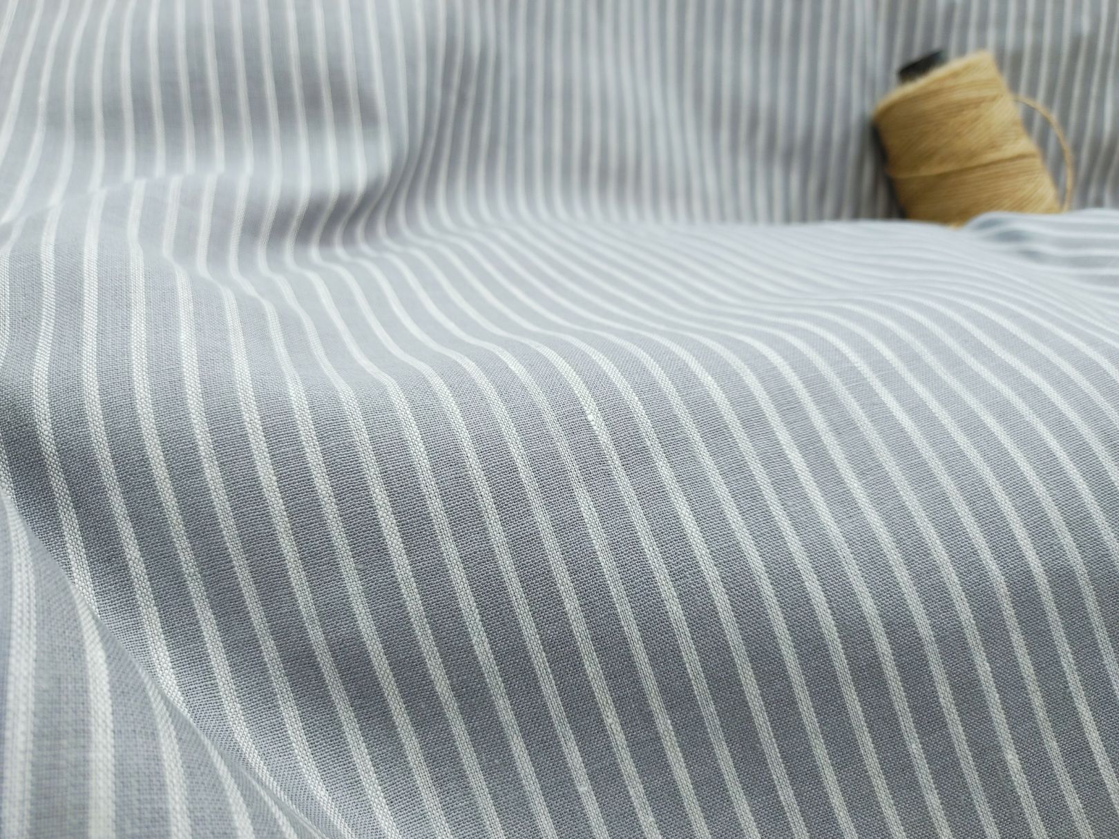 Buy Canhamo Stripe – Grey | Hemp Stripes Fabric | The Hemp Studio
