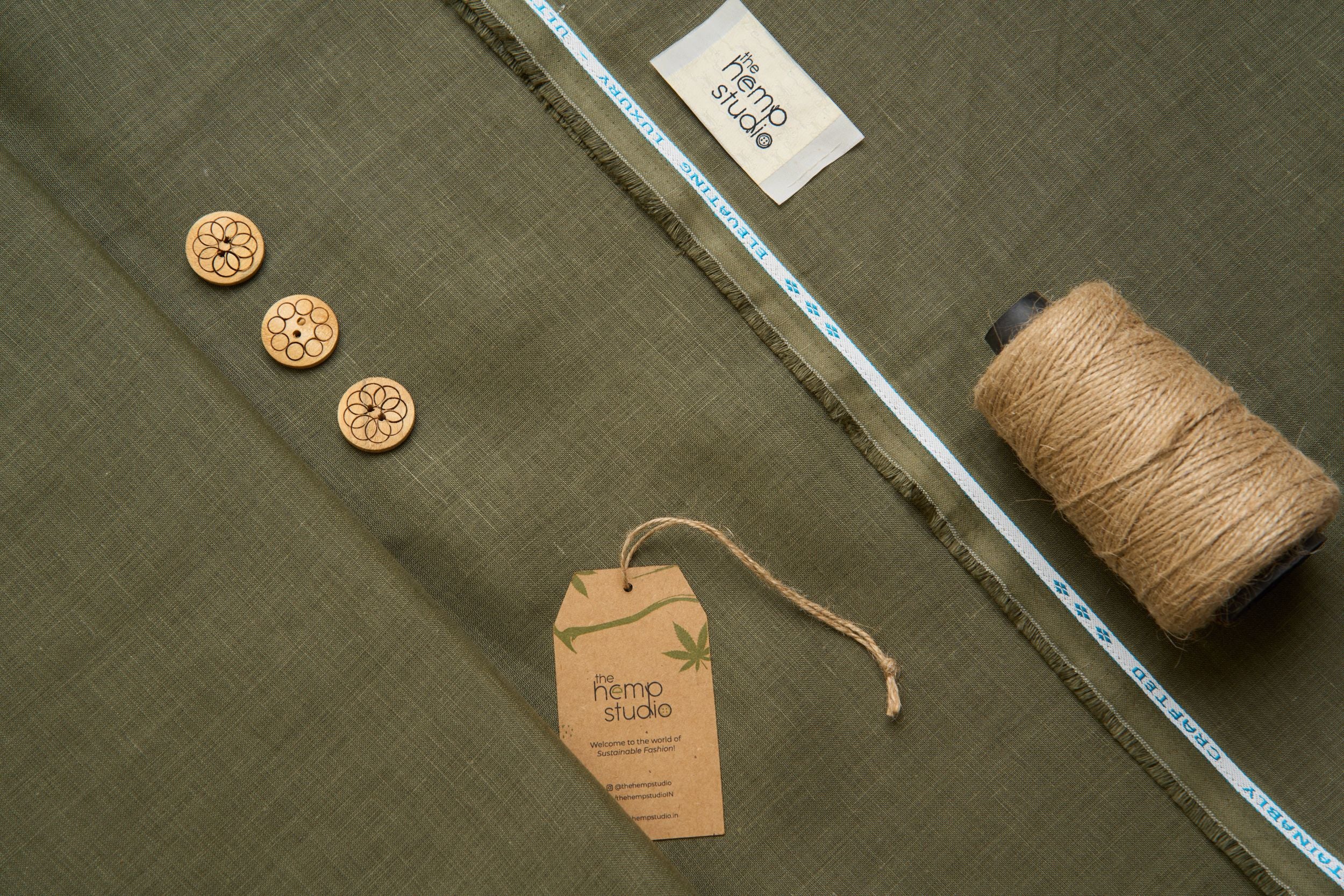 Buy Pango SD – Capulet Olive | Solid Dyed Fabric | The Hemp Studio